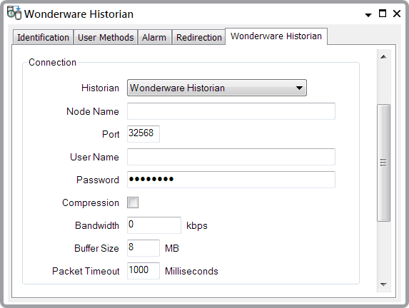 Wonderware Historian Driver Guide - Specify the Connection Properties (Configure a Wonderware ...
